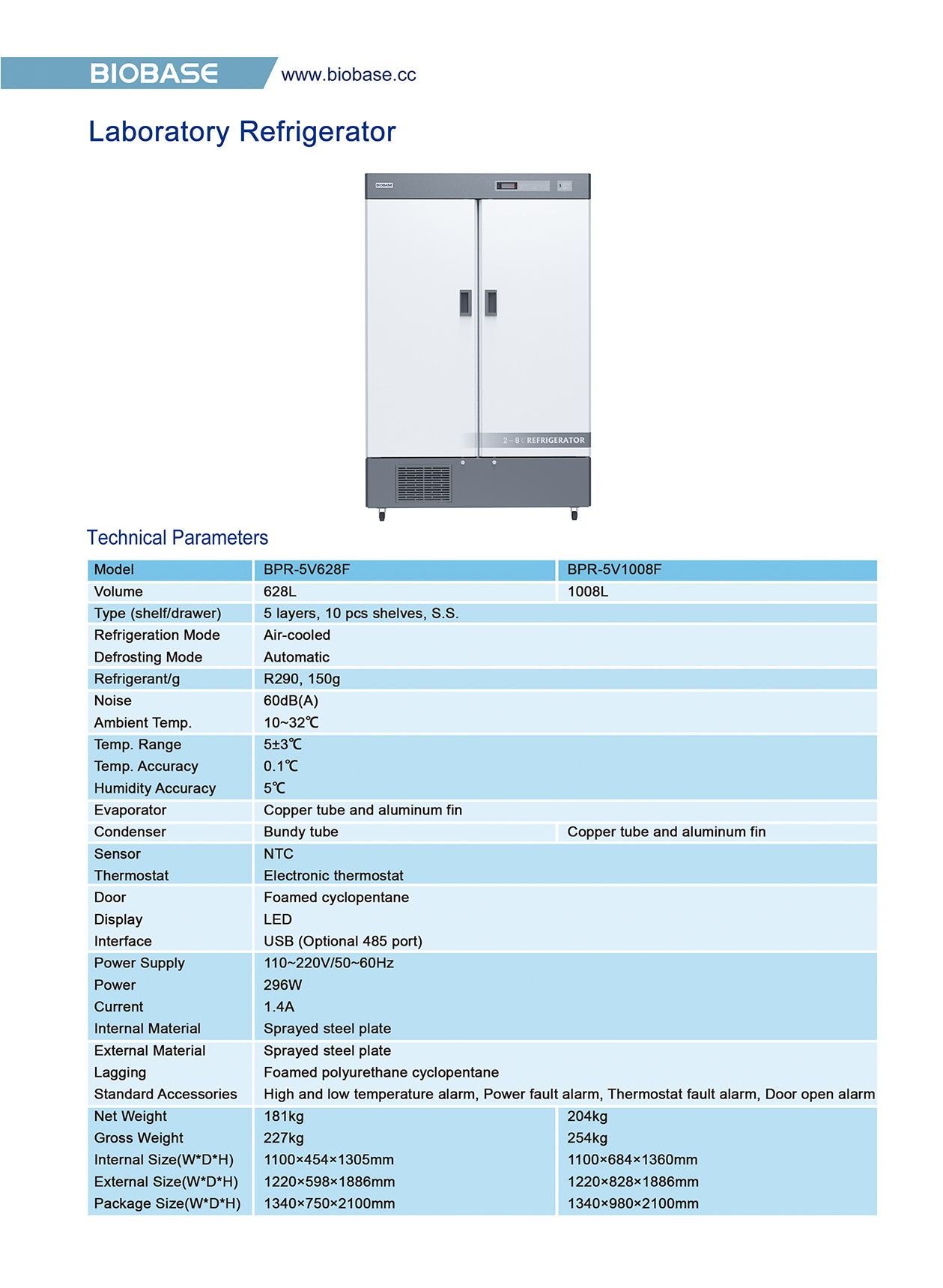 Laboratory Refrigerator 628L 1008L - Buy BIOBASE